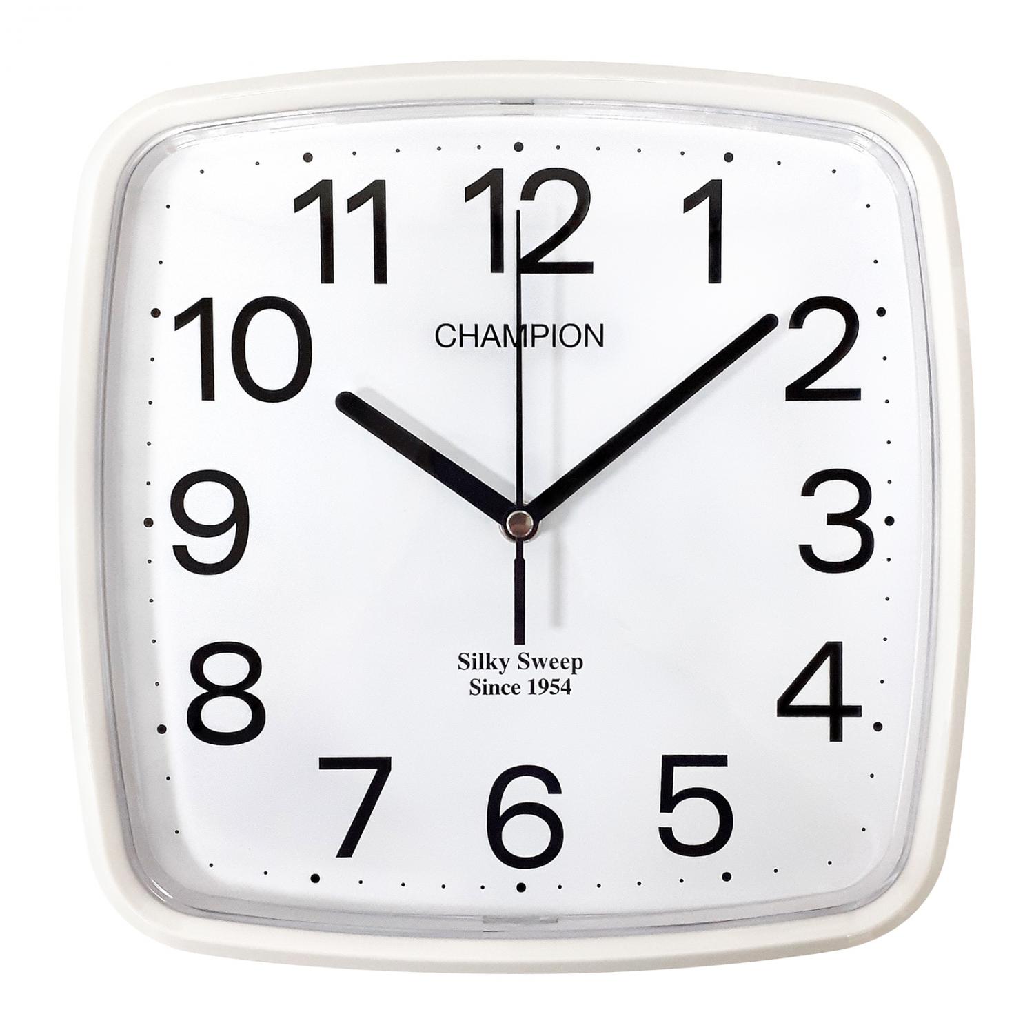 Wholesale Champion Square 10inch White Sweep Wall Clock | CK ...